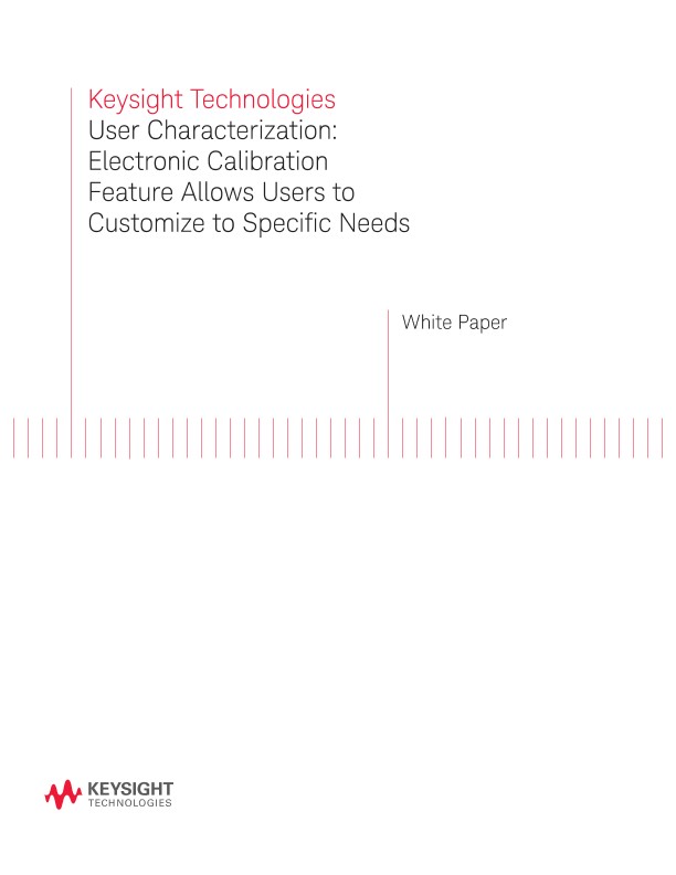 User Characterization with ECal Module PDF Asset Page | Keysight